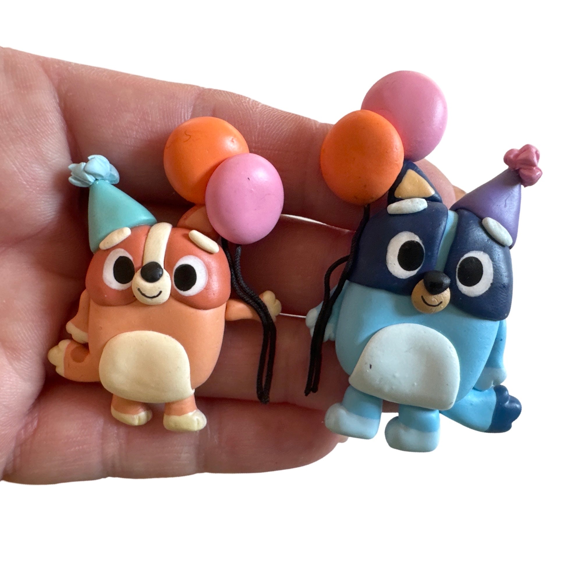 Heeler Pups with Balloon Bow Clay from Temptress Maker – Oliver and May