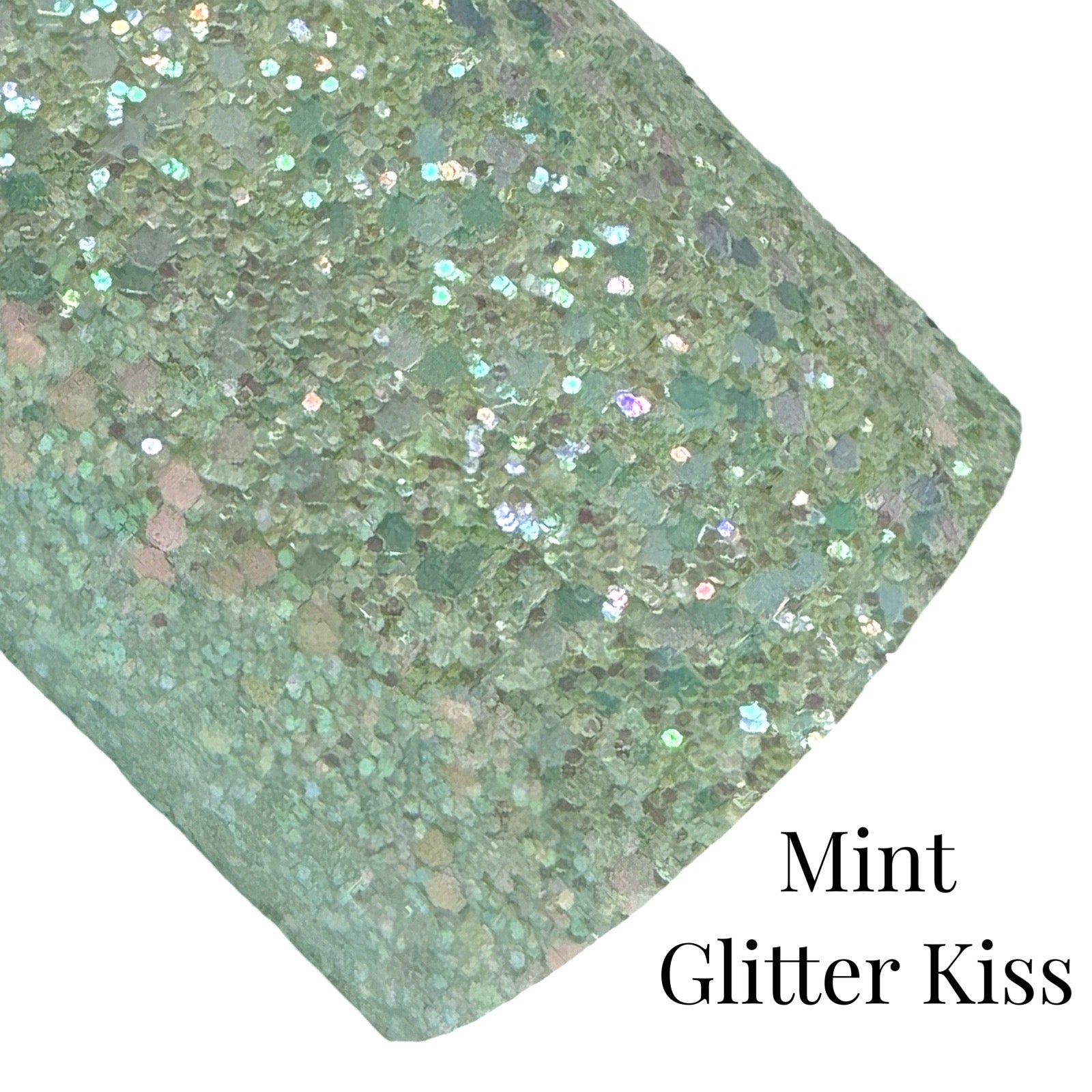 Mint Glitter Kiss Chunky Glitter Leatherette – Oliver and May