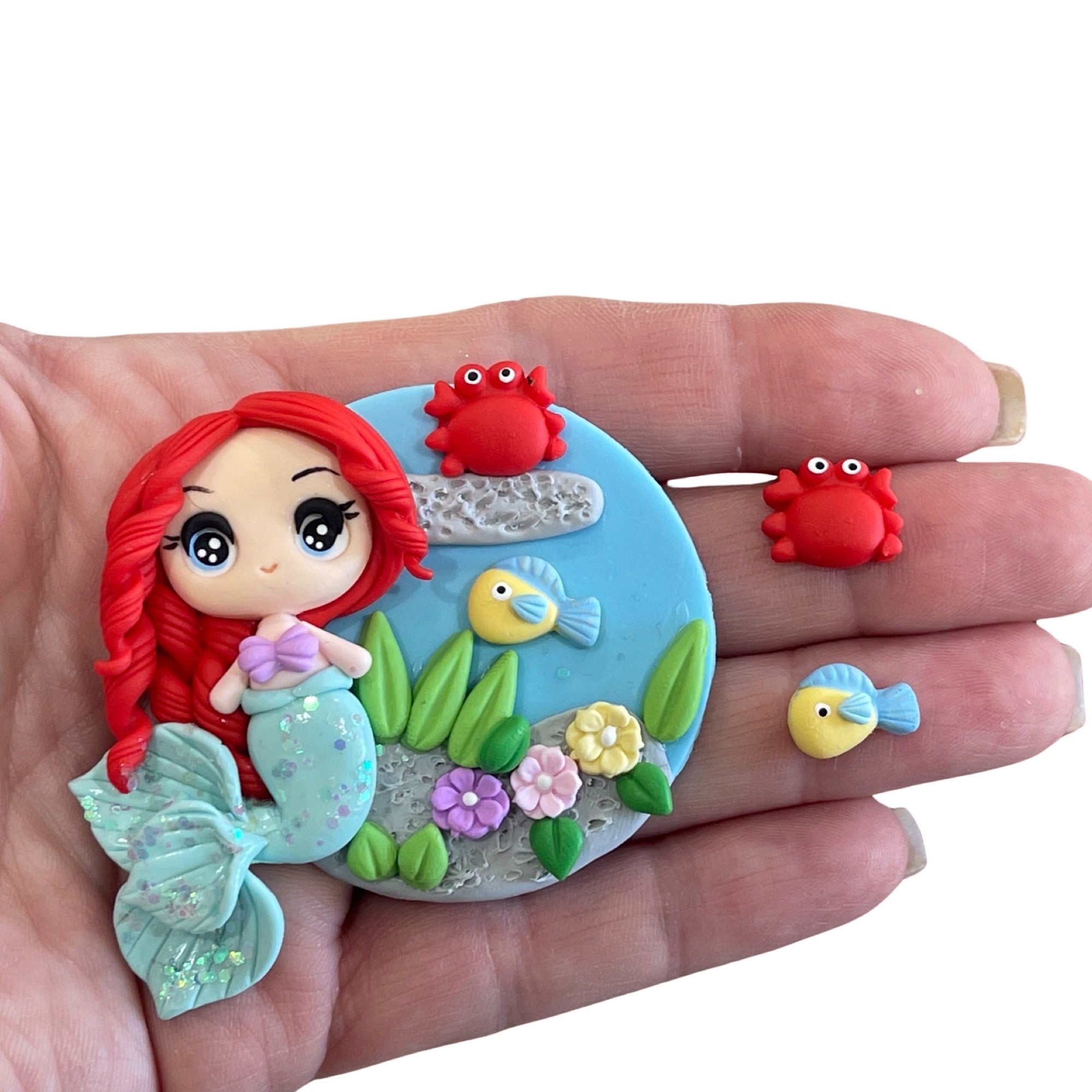 Ariel Mermaid Cameo Bow Clay Embellishments - Gorgeous Maker – Oliver ...