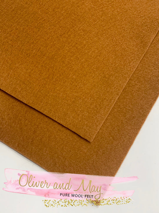 1mm Suede Brown Merino Wool Felt A4 Sheet - No. 15 – Oliver and May