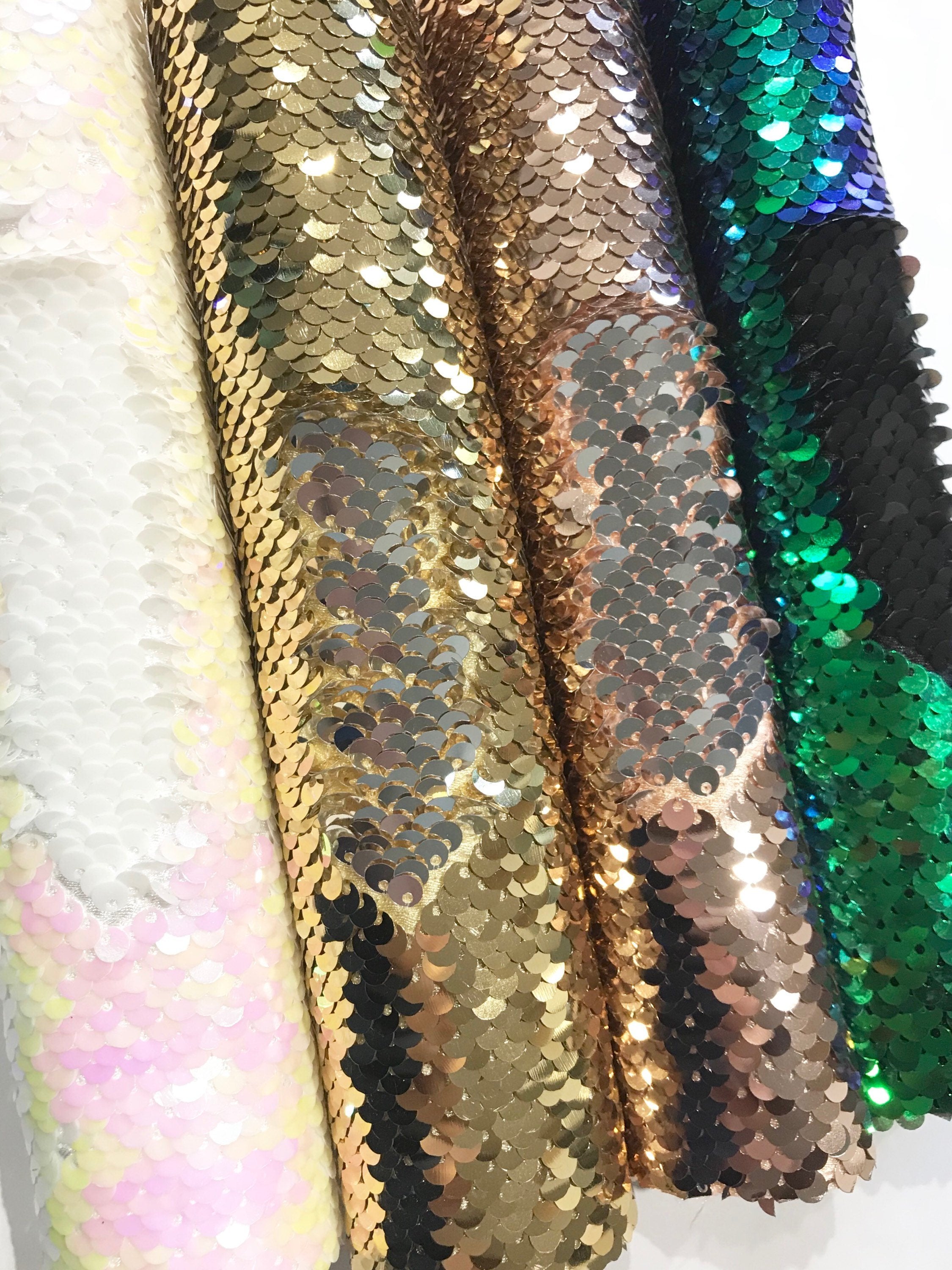 Reversible Sequins Fabric Sheets - A4 Sheets 21 x 30cm - 4 Colours ...