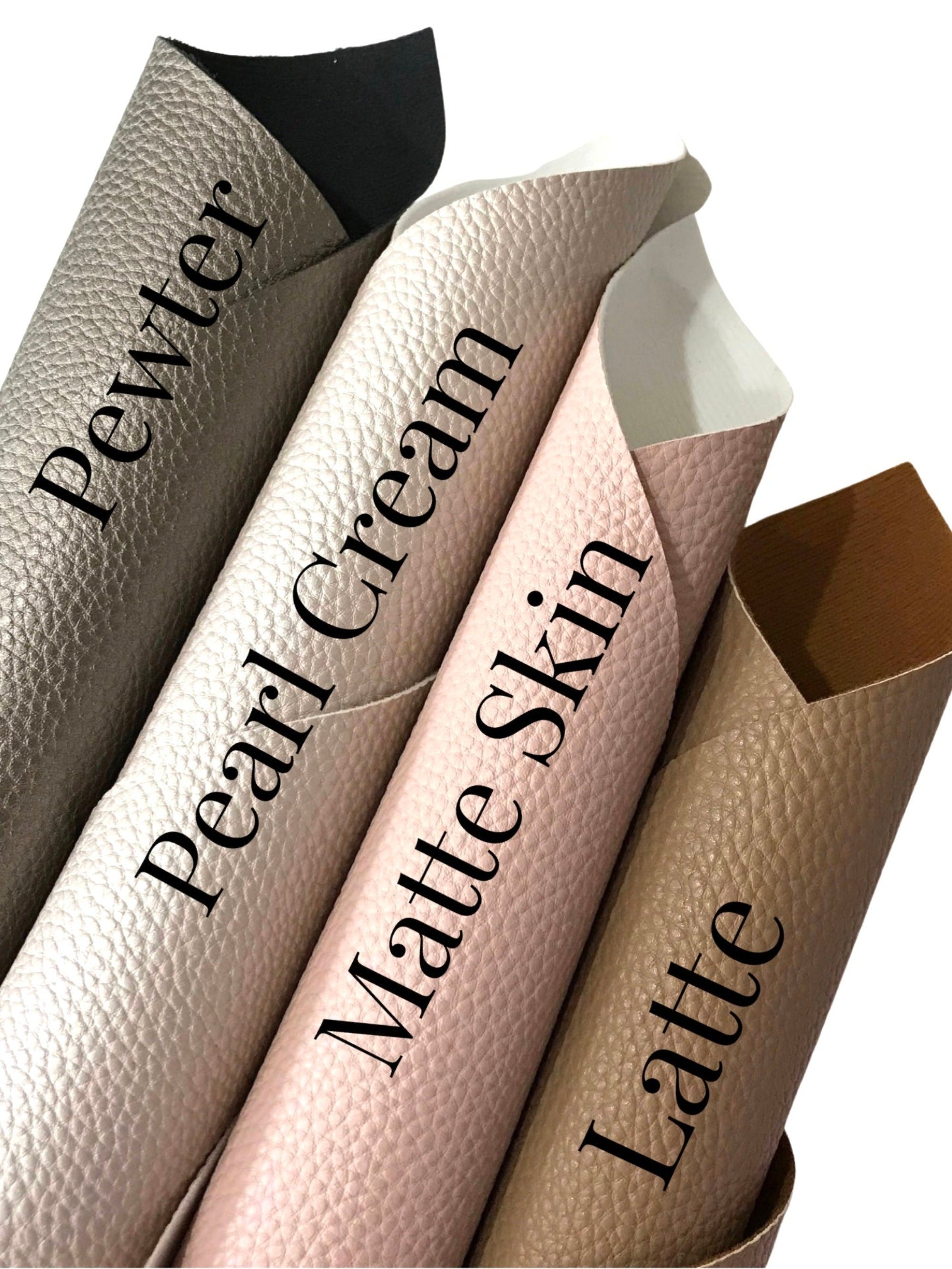 Neutrals Faux Leatherettes - Choice of 4 shades – Oliver and May