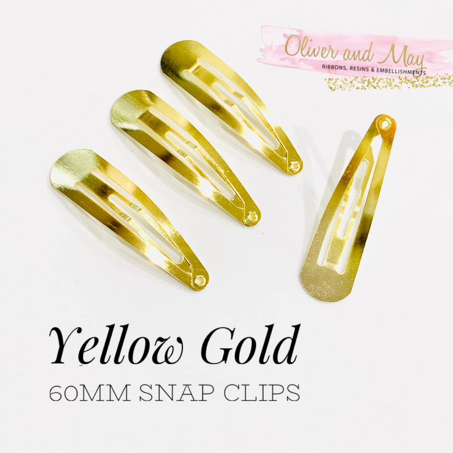 60mm Gold Snap Clips - Choice of multiple Pack Sizes – Oliver and May