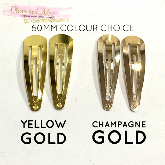 60mm Gold Snap Clips - Choice of multiple Pack Sizes – Oliver and May